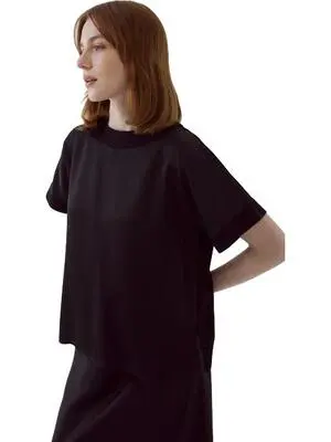 EXQUISE Alberic Satin Blouse - Black