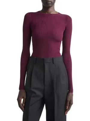 JIL SANDER Jil Sander Lightweight Wool Crewneck Sweater Cherry