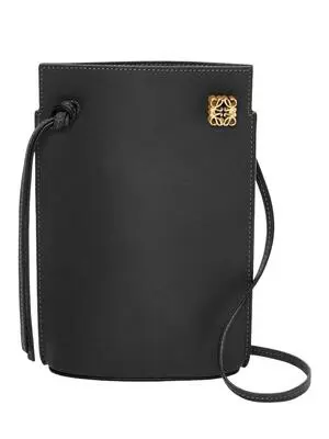 Loewe Dice Logo Plaque Pocket Bag - Black