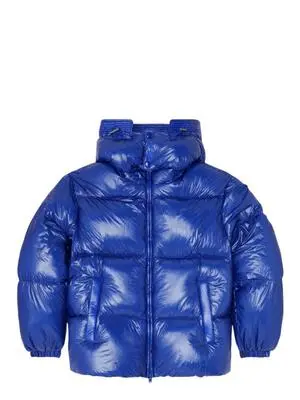 DIESEL® Down Puffer Jacket With Detachable Hood - Blue