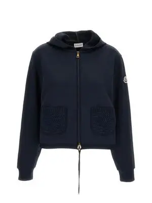 Moncler Moncler Logo Patch Zip-Up Cardigan No
