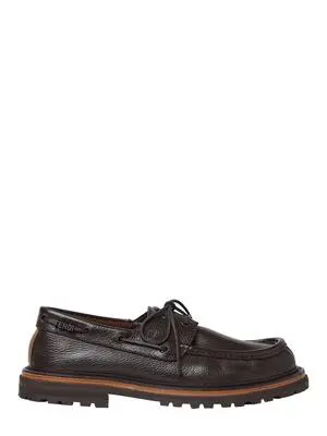 FENDI Fendi Pequin Leather Lace-Up Shoes