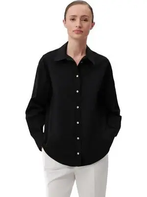 EXQUISE Jewel Cotton Shirt - Black