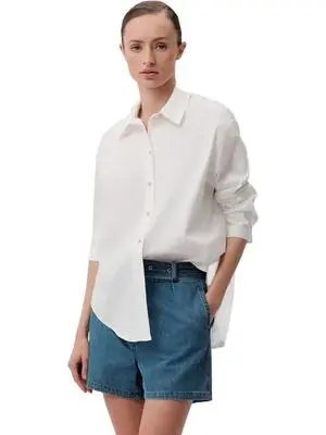 EXQUISE Exquise Jewel Cotton Shirt Ecru