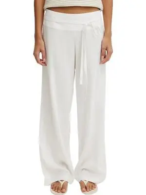 COTTON ON Haven Juno Wide Leg Pants - White