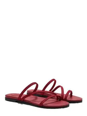 Vivaia Round Toe Flip Flops - Ruby Red