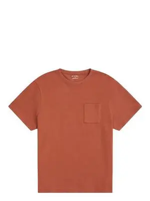 ANIMAL Textured Chest Pocket T-shirt - Rust