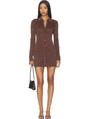 Ksubi Long Sleeve Shirt Dress - Stone