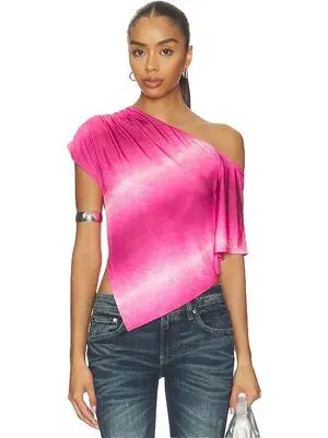 I.AM.GIA Asymmetrical Off-shoulder Knit Top - Multi
