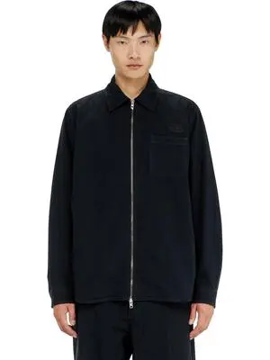 DIESEL® Ripstop Shirt With Zip Closure - Black