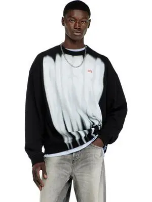 DIESEL® Cotton Sweatshirt With Graphic Print - Multicolor