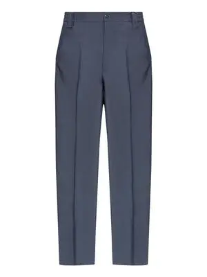Versace Wool Pleated Trousers - Blue