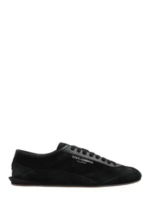 Dolce & Gabbana Gimondi' Lace-up Suede Sneakers - Black