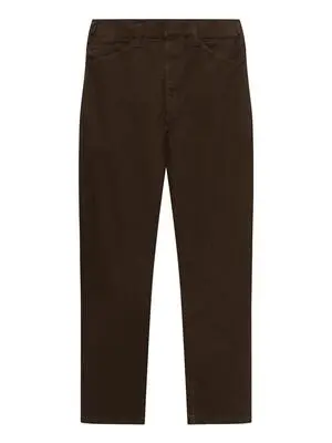 LEMAIRE Loose-fit Cotton Trousers - Brown