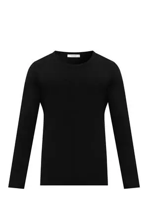 LEMAIRE Ribbed Long Sleeve Top - Black