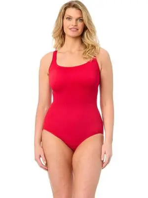 ANNE COLE One Piece Swimsuit - Ruby Red