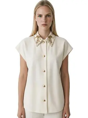 EXQUISE Laila Shirt - Ecru