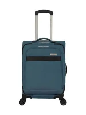 WALLYBAGS Stratford Softside Expandable Carry-on Spinner Luggage - Teal
