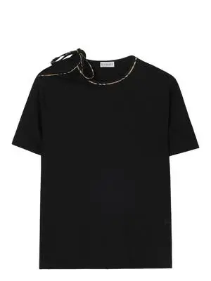 Burberry BURBERRY Check Bow Cotton T-Shirt Multicolor