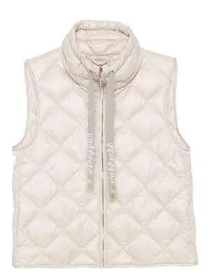 Max Mara Sleeveless Quilted Vest With High Neck And Drawstring - Multicolor