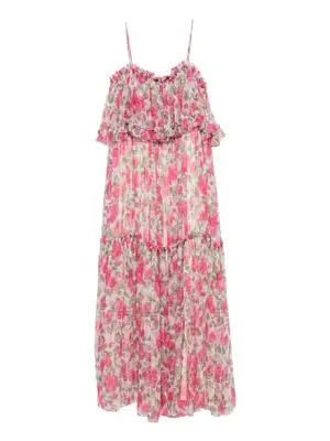Chloé Silk Floral Print Maxi Dress - Multicolor