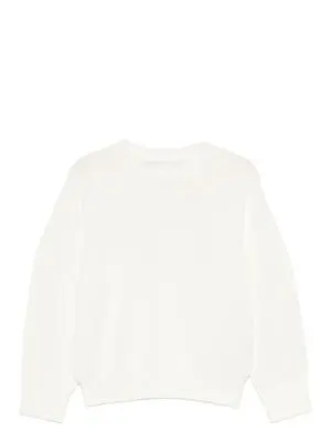 TOTEME Cotton Oversized Crew Neck Sweater - Multicolor