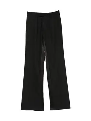 Phoebe Philo Wool Trousers With Satin Trim - Multicolor