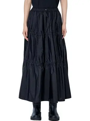 Moncler Tiered Maxi Skirt - Black