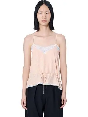 Chloé Silk Lace Trim Camisole - Multicolor