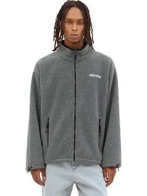 Miu Miu Fleece Sweatshirt - Gray