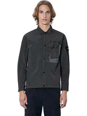 Stone Island Technical Overshirt With Patch Pocket - Gray