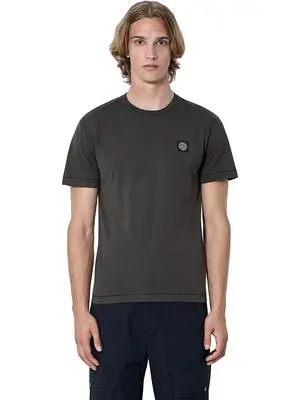 Stone Island Logo Motif Cotton T-shirt - Gray