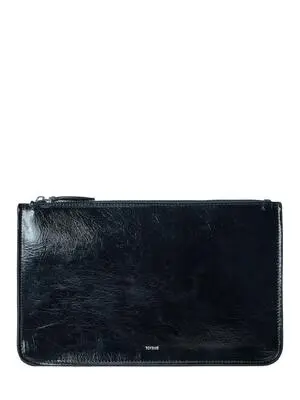 TOTEME Threefold Naplack Clutch Bag - Black