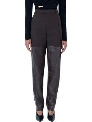 Bottega Veneta Contrast Panel Tailored Trousers - Brown