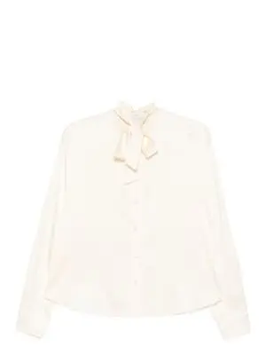 FORTE_FORTE Silk Bow-tie Shirt - Multicolor