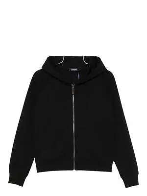 Max Mara Zip-up Hoodie With Ribbed Accents - Multicolor