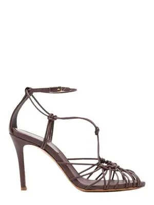 FORTE_FORTE FORTE FORTE Leather High Heel Sandals With Knot Detailing