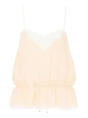 Chloé Chloé Jacquard Lace Trim Camisole Multicolor