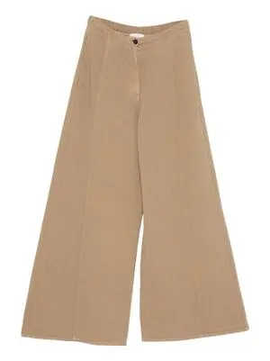 FORTE_FORTE Cotton Wide-leg Trousers - Multicolor