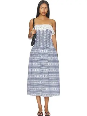 MAUDE CLUB Freya Plaid Dress - Blue