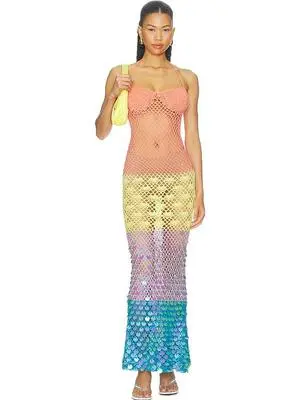 Superdown Hildie Crochet Maxi Dress - Multi