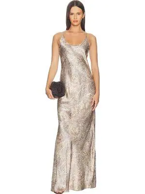 L'Agence Charmaine U Neck Gown - Multi