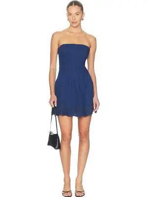 Cami Nyc Belinda Strapless Linen Mini Dress - Navy