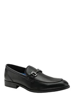 KENNETH COLE Faux Leather Bit Loafers - Black