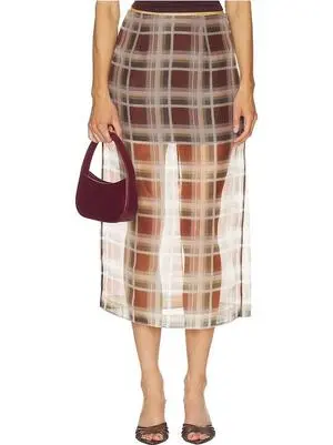 FRAME Plaid Organza Skirt - Multi
