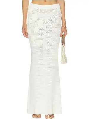 MORE TO COME Tirzah Crochet Maxi Skirt - Ivory