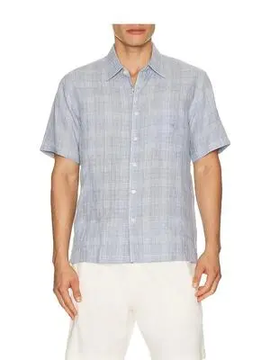 Theory Irving Relaxed Linen Shirt In . Also - Blue