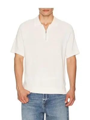 Theory Short Sleeve Zip Polo In . Also - White
