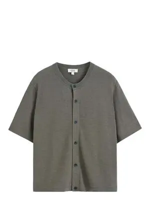 Cos Bouclé-knit Short-sleeved Cardigan - Beige