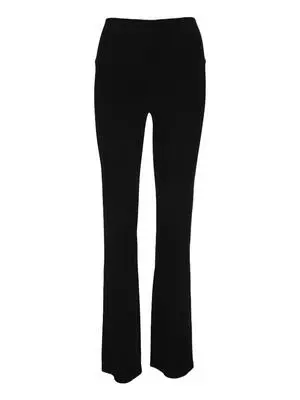 Norma Kamali High Waisted Boot Pants - Black
